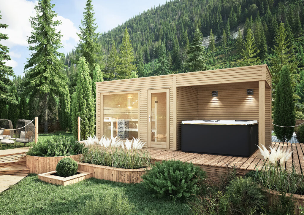 Design Sauna House SUN VISION PLUS | Log Cabins Ireland
